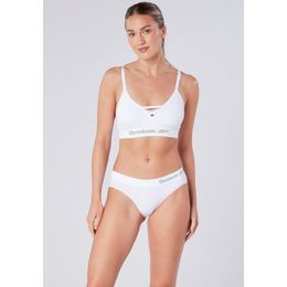 Bügelloser BH Reebok ""Maryna"", Damen, Gr. L, N-Gr, weiß, Obermaterial: 74% Polyamid, 26% Elasthan, unifarben, BHs, mit herausnehmbaren Polstern, nahtlos