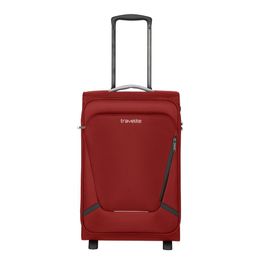 Handgepäck-Trolley Travelite "JETPACK Slim 2 Cabin, konzipiert für Air France, KLM & ITA", Gr. B/H/T: 35cm x 55cm x 23cm 40 l, rot, Polyester, unifarben mit Farbeinsätzen, Koffer, Weichgepäck-Koffer Handgepäck für die meisten gängigen Airlines