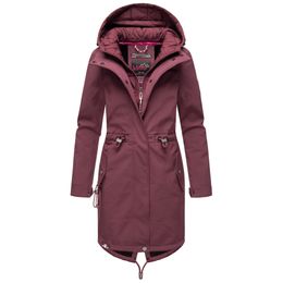 Softshelljacke Marikoo "Mountain Presanella", Damen, Gr. M, rot (wine), Obermaterial: 95% Polyester, 5% Elasthan; Futter: 100% Polyester; Wattierung: 100% Polyester; Ärmelfutter: 100% Polyester, Jacken, mit einem Doppelkragen