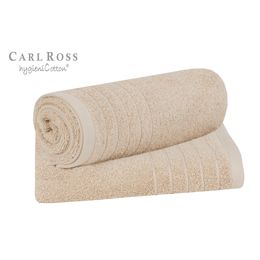 Handtuch Carl Ross "HygieniCotton", braun (cork), B:50cm L:100cm, Frottee, Obermaterial: 100% Baumwolle, Handtücher, mit 2 Aufhängekordeln