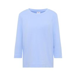 3/4-Arm-Shirt Cecil, Damen, Gr. M (40), blau (sporty light blau), Jersey, Obermaterial: 95% Baumwolle, 5% Elasthan, unifarben, regular fit normal, Rundhals, gerader Abschluss, Shirts 3/4-Arm-Shirt, mit 3/4-&Auml;rmel