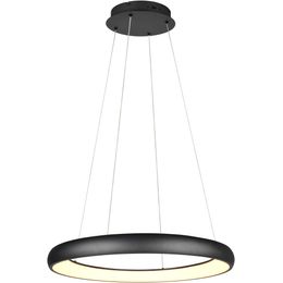 Trio LEUCHTEN LED Pendelleuchte "CARDONA, LED Ring Hängeleuchte, 6900 Lumen 59W, Lichtfarbe einstellbar", schwarz (schwarz matt), 1, Ø 75cm H: 150cm, 1 Stk., Leuchten, 2300/3000/4000K warmweiß bis kaltweiß, 3 Stufen dimmbar Höhe 150cm Ø75