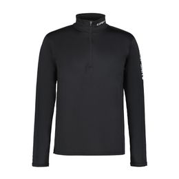 Funktionsshirt Icepeak "Icepeak FLEMINTON", Herren, Gr. L, schwarz, Jersey, Obermaterial: 92% Polyester, 8% Elasthan, hoch geschlossener Ausschnitt, Shirts