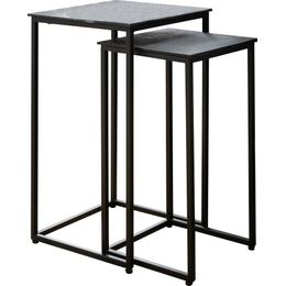 Beistelltisch PAROLI, schwarz (schwarz, schwarz, schwarz), B:30cm H:51,5cm T:30cm, Tische