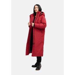 Wintermantel Navahoo "Schneewächter 14", Damen, Gr. 4XL (48), dunkelrot, Obermaterial: 100% Polyester; Innenfutter: 100% Polyester; Wattierung: 100% Polyester; Ärmelfutter: 100% Polyester, gerade knieumspielend, eng normaler Saum, Mäntel, warmer Winter Kurzmantel