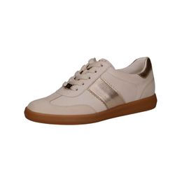 Sneaker Caprice "Caprice Sneaker Leder", Damen, Gr. 37,5, wei&szlig;, Leder, Schuhe Sneaker