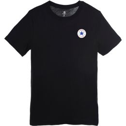 Kurzarmshirt Converse "für Kinder", Jungen, Gr. 128, schwarz, Stoff, Obermaterial: 100% Baumwolle, bedruckt, unifarben, normal, Rundhals, eingesetzt abgesteppt, Shirts, für Kinder