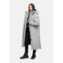Wintermantel Navahoo "Schneewächter 14", Damen, Gr. 4XL (48), grau, Obermaterial: 100% Polyester; Innenfutter: 100% Polyester; Wattierung: 100% Polyester; Ärmelfutter: 100% Polyester, gerade knieumspielend, eng normaler Saum, Mäntel, warmer Winter Kurzmantel