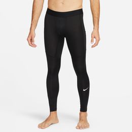 Trainingstights Nike "PRO DRI-FIT MENS TIGHTS", Herren, Gr. L, N-Gr, schwarz-weiß (schwarz, weiß), Obermaterial: 90% Polyester, 10% Elasthan, Hosen
