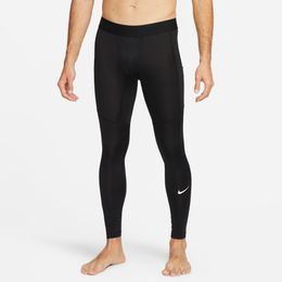 Trainingstights Nike "PRO DRI-FIT MENS TIGHTS", Herren, Gr. L, N-Gr, schwarz-wei&szlig; (schwarz, wei&szlig;), Obermaterial: 90% Polyester, 10% Elasthan, Hosen
