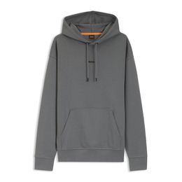Kapuzensweatshirt BOSS Orange "WeSmallhood", Herren, Gr. L, open grau062, Sweatware, Obermaterial: 100% Baumwolle, regular fit, hoch geschlossener Ausschnitt, weit Bündchen, Sweatshirts, mit Kängurutasche