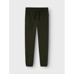 Jogginghose name it "NKMSWEAT für Jungen mit verstellbarem Bund und Kordelzug", Jungen, Gr. 98, N-Gr, grün (rosin), Sweatware, Obermaterial: 80% Baumwolle, 20% Polyester, unifarben, regular fit knöchellang, Hosen, unifarben, casual, regular fit, Baumwollmix, Rundhals