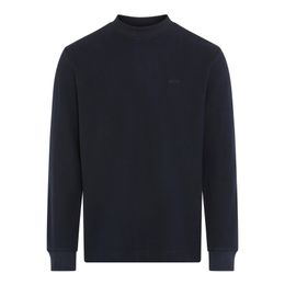 Langarmshirt BOSS Orange "Te explorer", Herren, Gr. L, dunkelblau404, Single Jersey, Obermaterial: 100% Baumwolle, unifarben, Basic normal, Rundhals, Bündchen, Shirts, Rundhalsausschnitt, Saum- und Ärmelbündchen