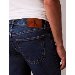 Slim-fit-Jeans Calvin Klein Jeans "SLIM TAPER JEANS", Herren, Gr. 32, Länge 34, 002 pacifico, Denim/Jeans, Obermaterial: 98% Baumwolle, 2% Elasthan, slim fit lang, Jeans, Slim fit