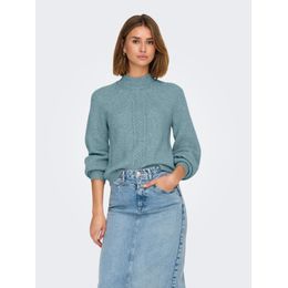 Stehkragenpullover Only "ONLKATIA LS DETAIL HIGHNECK CC KNT", Damen, Gr. XS, arona detail:melange, Strick, Obermaterial: 50% Viskose, 27% Nylon, 23% Polyester, meliert, regular fit, Rippbündchen, Pullover