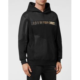Sweatshirt Plein Sport "Statement", Herren, Gr. L, 0216, schwarz, gold, Obermaterial: 88% Baumwolle, 12% Polyester, Sweatshirts