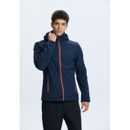 Outdoorjacke Icepeak "Icepeak Softshell jacke Brimfield", Herren, Gr. 48, blau (dunkel blau), 95% Polyester, 5% Elasthan, Jacken