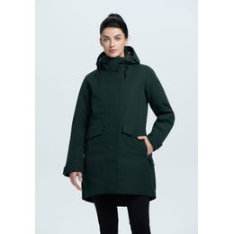 Outdoorjacke Icepeak "Icepeak Parka Varna", Damen, Gr. 34, dunkel grün, 100% Polyester, Jacken