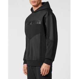 Sweatshirt Plein Sport "Statement", Herren, Gr. M, schwarz (0202, schwarz, schwarz), Obermaterial: 88% Baumwolle, 12% Polyester, Sweatshirts