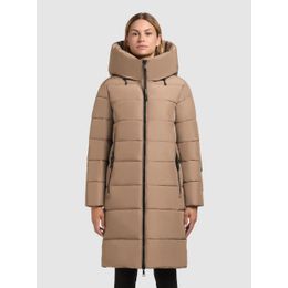 Steppmantel Khujo "JILIAS6 MATT", Damen, Gr. XXL (44), cookie beige, Steppware, Obermaterial: 100% Polyester. Futter: 100% Nylon. Wattierung: 100% Polyester, unifarben, knielang, elastischer Bund, Mäntel