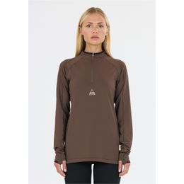 Langarmshirt SOS "Timberline", Herren, Gr. L, beige, 90% Polyester, 10% Elasthan, unifarben, kurz, Rundhals, Shirts, Im komfortablen und anliegenden Schnitt