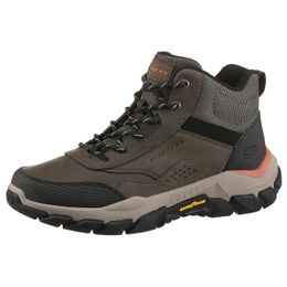 Skechers Herren Trekkingschuh "SANTORO-HOPKINS", Gr. 45olivgrün, Leder, Mesh, Synthetik, Schuhe, Freizeitschuh, Schnürboots mit Air-Cooled Memory Foam