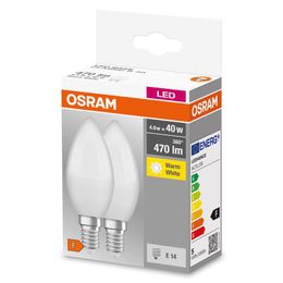 hofstein Osram E14 2er Set 4,9 Watt 2700 Kelvin 470 Lumen
