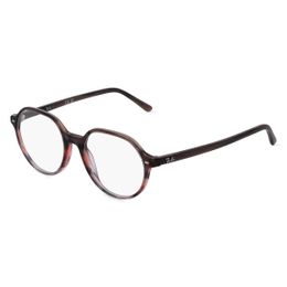 Ray-Ban RX5395 Brille Unisex | Fassung: Vollrand, Rund, Braun Gestreift