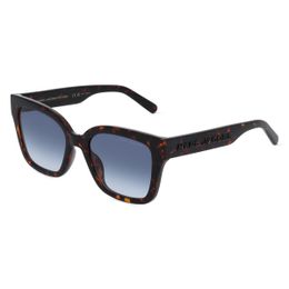 Marc Jacobs 658/S | Damen-Sonnenbrille | Fassung: Vollrand, Butterfly, Kunststoff, Havanna Dunkel | Glasfarbe: Blau Verlaufend