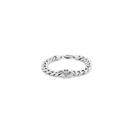Armband Tommy Hilfiger "TH85 CHAIN", edelstahlfarben, blau, weiß, rot, Armbänder, 19cm, Edelstahl