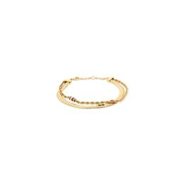 Armkette Tommy Hilfiger "LAYERED SET", gelbgoldfarben, blau, weiß, rot, Armbänder, Damen, 19cm, Edelstahl