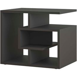 Beistelltisch DECORTIE "LABIRENT COUCHTISCH", grau (antrazit), B:54cm H:45cm T:40cm, Tische, Leichte Montage, Lagerung, Platzsparend