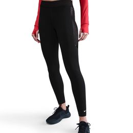 Trainingstights Nike "W NP 365 MR TIGHT GG GRX", Damen, Gr. L, N-Gr, schwarz, weiß, Obermaterial: 83% Polyester, 17% Elasthan, Hosen