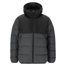 Outdoorjacke WHISTLER "Sareto", Jungen, Gr. 128, grau (dunkelgrau), 100% Polyester, mehrfarbig, normal, ohne Ausschnitt, Jacken, mit wasserabweisender Membran und warmem Polster