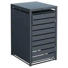 Mülltonnenbox WESTMANN "Kubus", grau (anthrazit), B:68cm H:116cm T:80cm, Stahl, Aufbewahrungsboxen, Platz für 1x240 L Mülltonnen