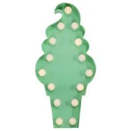 MARQUEE LIGHTS LED Dekolicht "Icecream", grün, 15, H: 31cm, 1 Stk., Leuchten, Wandlampe,Tischlampe Eis, Eistüte, Eiscreme 15 Leuchtmittel - 11x23 cm, Deko-Leuchte LED Dekoleuchte Deko-Lampe