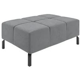 Hockerbank Inosign "Ancona New", grau (steel), B:107cm H:43cm T:71cm, 100% Polyester, Hocker, passend zum Ecksofa "Ancona New", auch in Easy care-Bezug