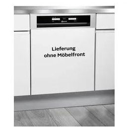 Bauknecht teilintegrierbarer Geschirrspüler "OBBC Ecosilent 7540", Energieeffizienz: C (A-G), silber (silberfarben), B:59,8cm H:82cm T:55,5cm, Geschirrspüler