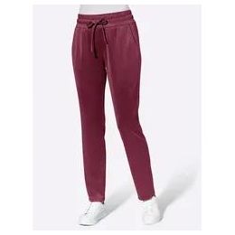 Schlupfhose Classic Basics, Damen, Gr. 25, Kurzgrößen, rot (bordeaux), 95% Polyester, 5% Elasthan, unifarben, lang, Hosen
