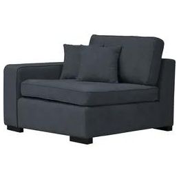 Sofaelement Home Affaire "Skara", blau (graublau), B:110cm H:86cm T:100cm, Polsterelemente, Modul zum eigenen Zusammenstellen, in vielen Bezugsqualit&auml;ten