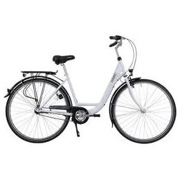 Cityrad Hawk BIKES "City Wave Premium White" Gr. 48, weiß, Fahrräder, 48cm, 28 Zoll (71,12cm), für Damen und Herren