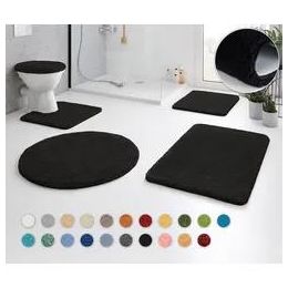 Badematte Kleine Wolke "RELAX", schwarz, H:30mm, Polyacryl, Badematten, Badteppich, Uni Farben, rechteckig, rund & als Set erhältlich