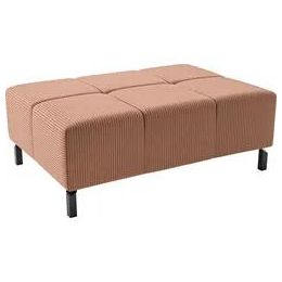Hockerbank Inosign "Ancona New", orange (rost), B:107 H:43 T:71, : 88% Polyester, 12% Polyacryl, Hocker, passend zum Ecksofa "Ancona New", auch in Easy care-Bezug