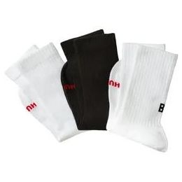 Freizeitsocken HUGO UNDERWEAR "3P QS MESSAGES CC", Herren, Gr. 43-46, bunt (open miscellaneous 960), Baumwollmischung, unifarben, Socken, mit Logoschriftzug