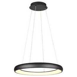 Trio LEUCHTEN LED Pendelleuchte "CARDONA, LED Ring Hängeleuchte, 6900 Lumen 59W, Lichtfarbe einstellbar", schwarz (schwarz matt), 1, Ø 75cm H: 150cm, 1 Stk., Leuchten, 2300/3000/4000K warmweiß bis kaltweiß, 3 Stufen dimmbar Höhe 150cm Ø75