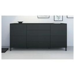 borchardt Möbel Kommode BORCHARDT MÖBEL "Haama", schwarz (schwarz matt), B:166cm H:80cm T:35cm, Spanplatte, Sideboards, Breite 166 cm