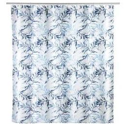 Duschvorhang Wenko "Catala", blau (weiß, blau, hellblau), B:180cm H:200cm, Polyester, Duschvorhänge, Höhe 200 cm