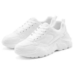 Sneaker Lascana, Damen, Gr. 37, weiß, Obermaterial: 50% Lederimitat, 50% Textilmaterial. Futter: 100% Textilmaterial. Decksohle: 100% Textilmaterial. Laufsohle: 100% Synthetik, unifarben, Schuhe Modernsneaker Sneaker low, Halbschuh, Sportschuh, leichte Chunky Sohle, weiche Innensohle VEGAN