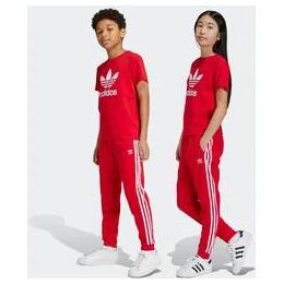 Sporthose Adidas ORIGINALS "SST TRACK PANTS", Kinder, Gr. 164, N-Gr, rot (better scarlet), Trikot, Obermaterial: 100% Polyester, Hosen, Superstar Kinder Trainingshose