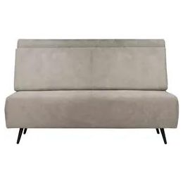 Schlafsofa Andas "Linnea", grau (taupe), B:140cm H:87cm T:94cm, 100% Polyester, Sofas, Daybed mit aufklappbarer Liegefläche, in Webstoff, Veloursstoff, Cord